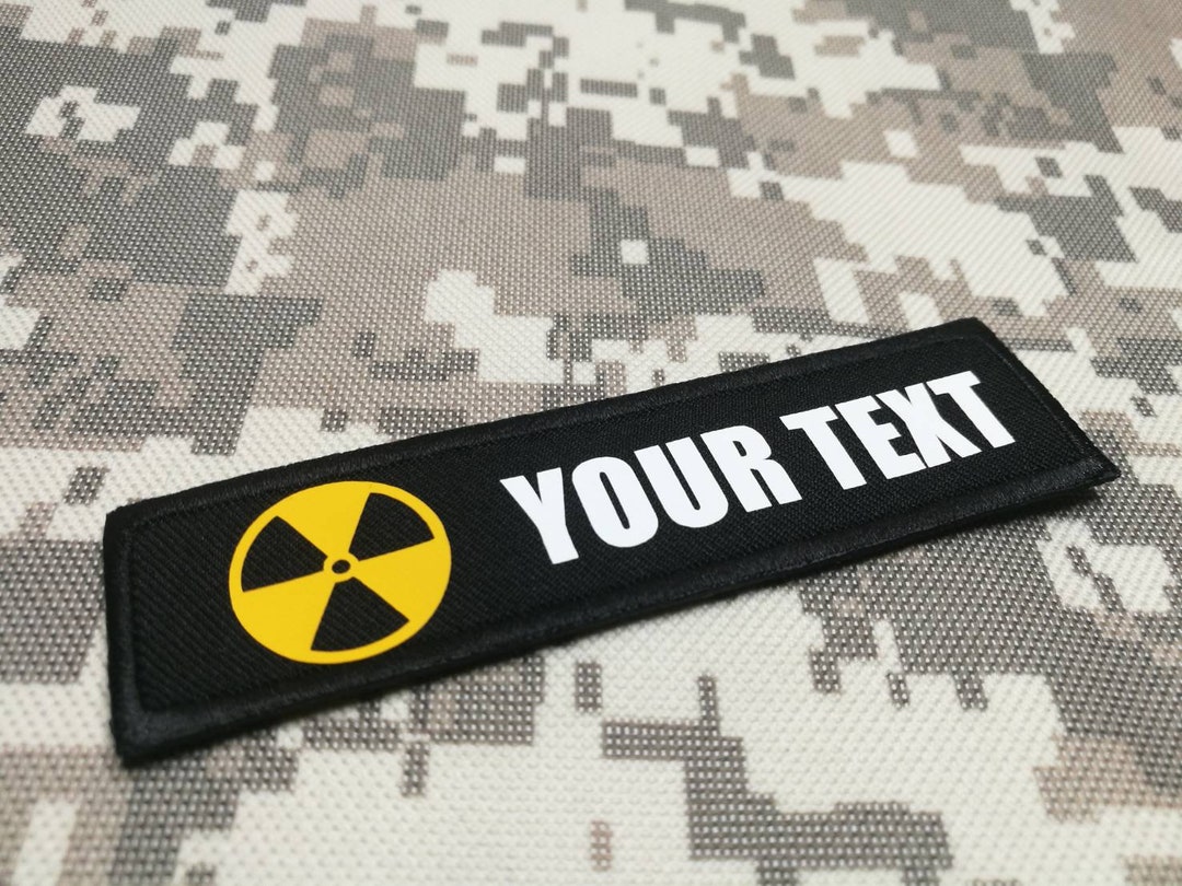 Ionizing Radiation Symbol Patch Custom Your Text Patch With Hook ...