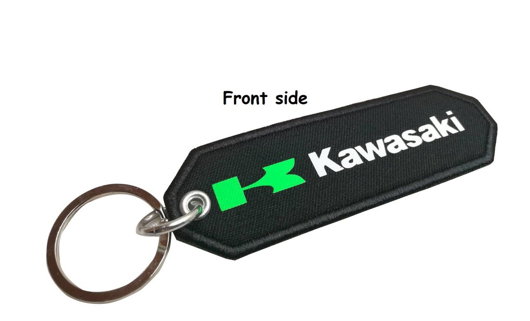 Kawasaki Key Chain Racing Motorcycle Biker Key Ring Bag Holder Size 3cm ...