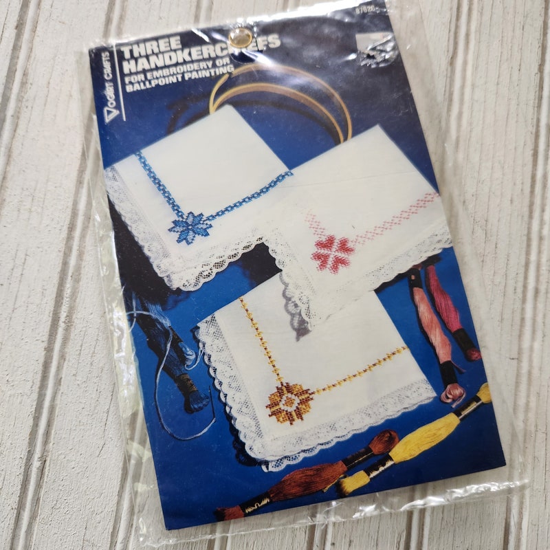 Handkerchief Embroidery Kit - Etsy