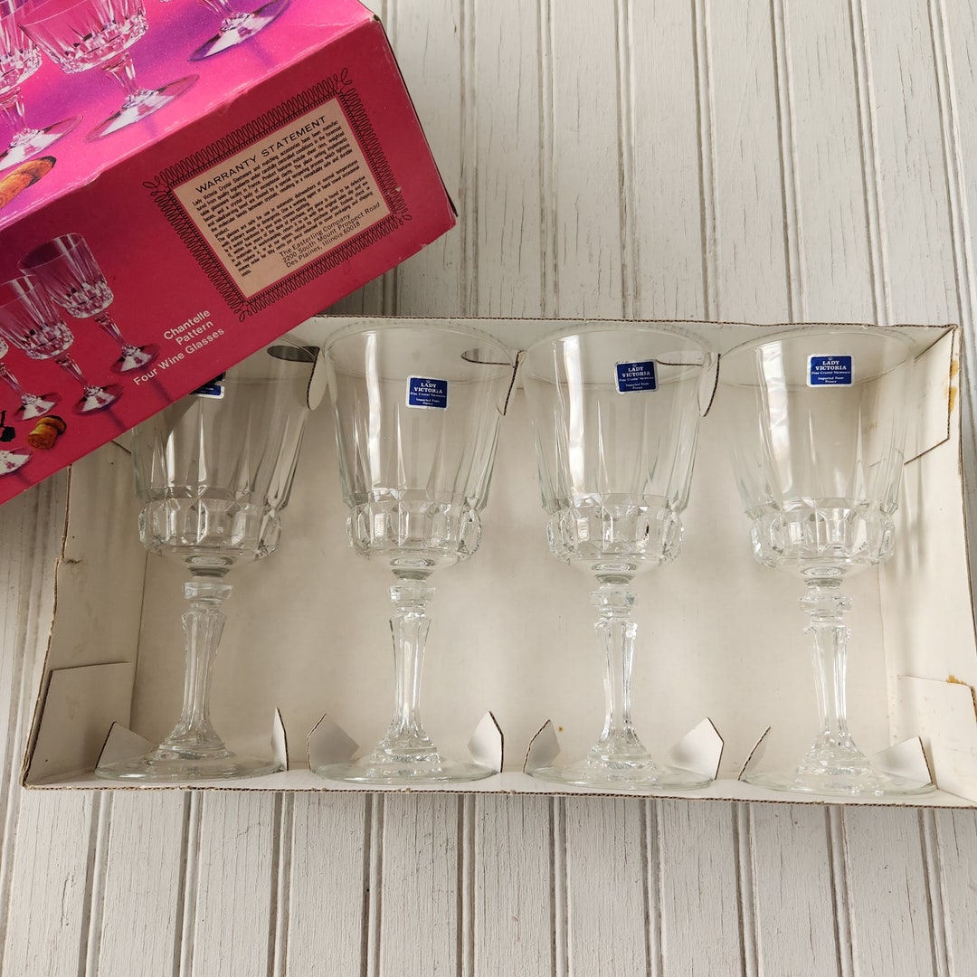 Lady Victoria Wine Glasses - Set of Four Chantelle Pattern - Original ...