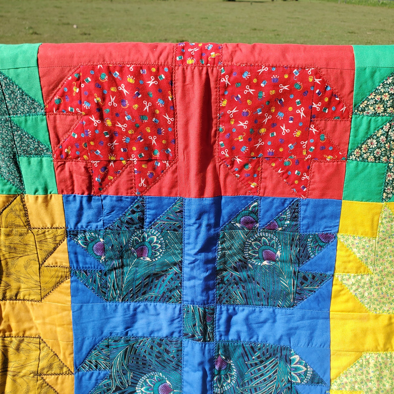 Bright Colored Patchwork Quilt Hanging or Display Quilt-folk | Etsy