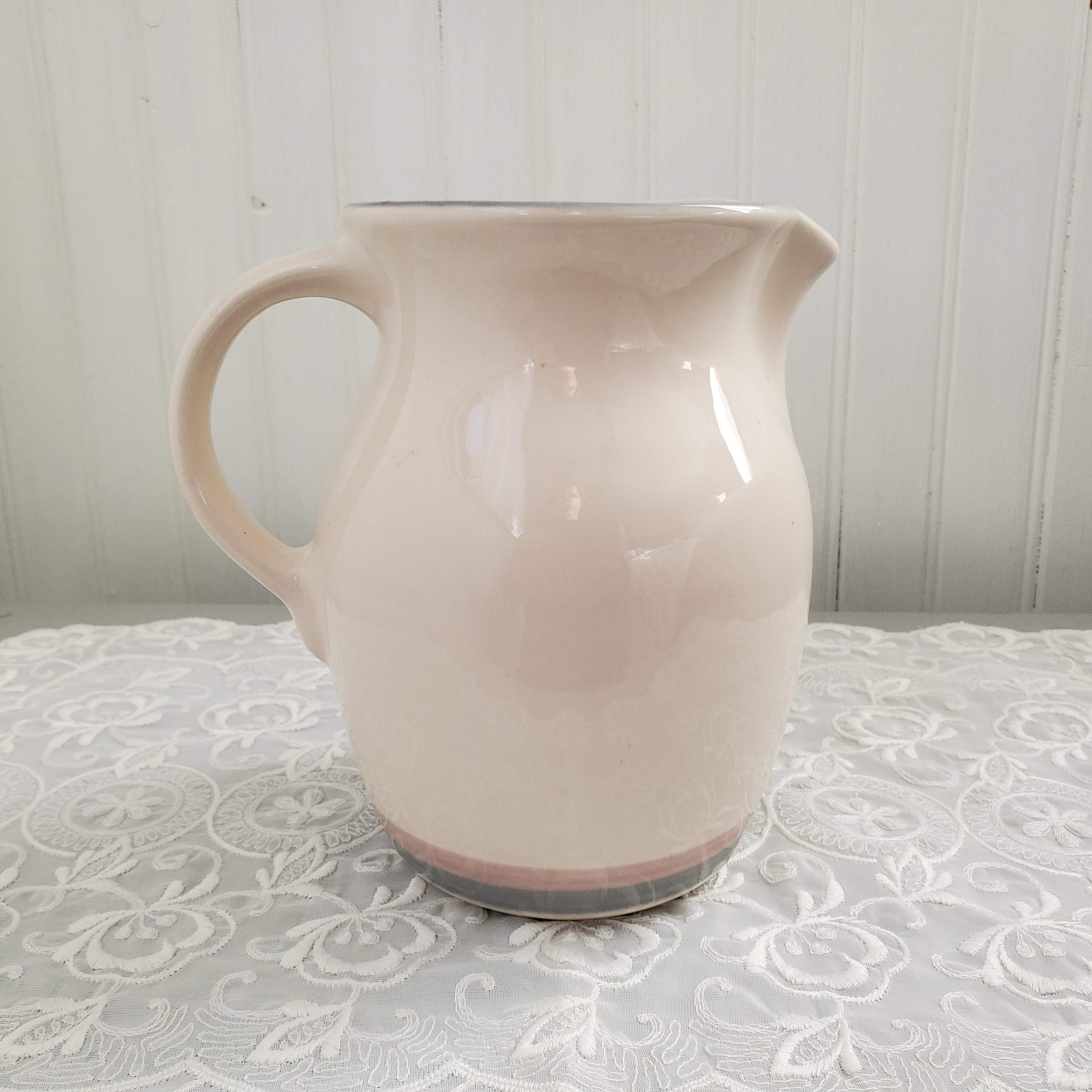Vintage Pfaltzgraff Pitcher Aura Pattern with Pink and Gray | Etsy