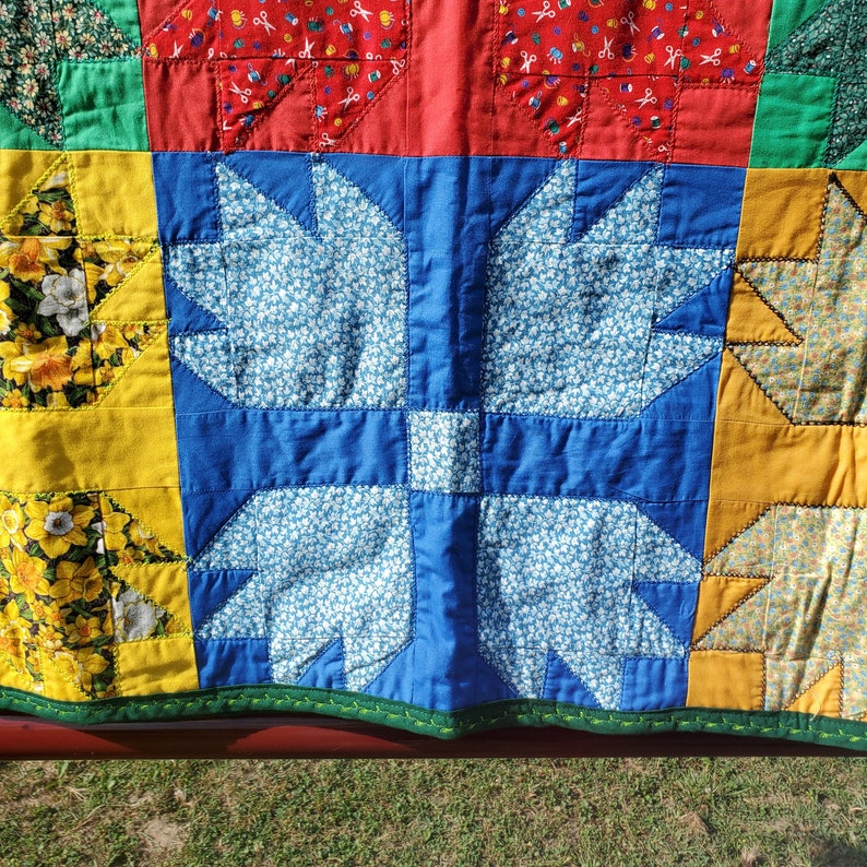 Bright Colored Patchwork Quilt Hanging or Display Quilt-folk | Etsy