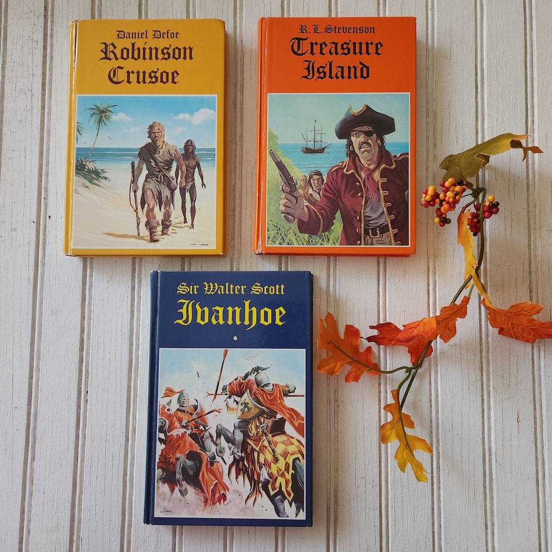 Set of Three Legendary Classics Published in 1982 - Ivanhoe, Treasure ...
