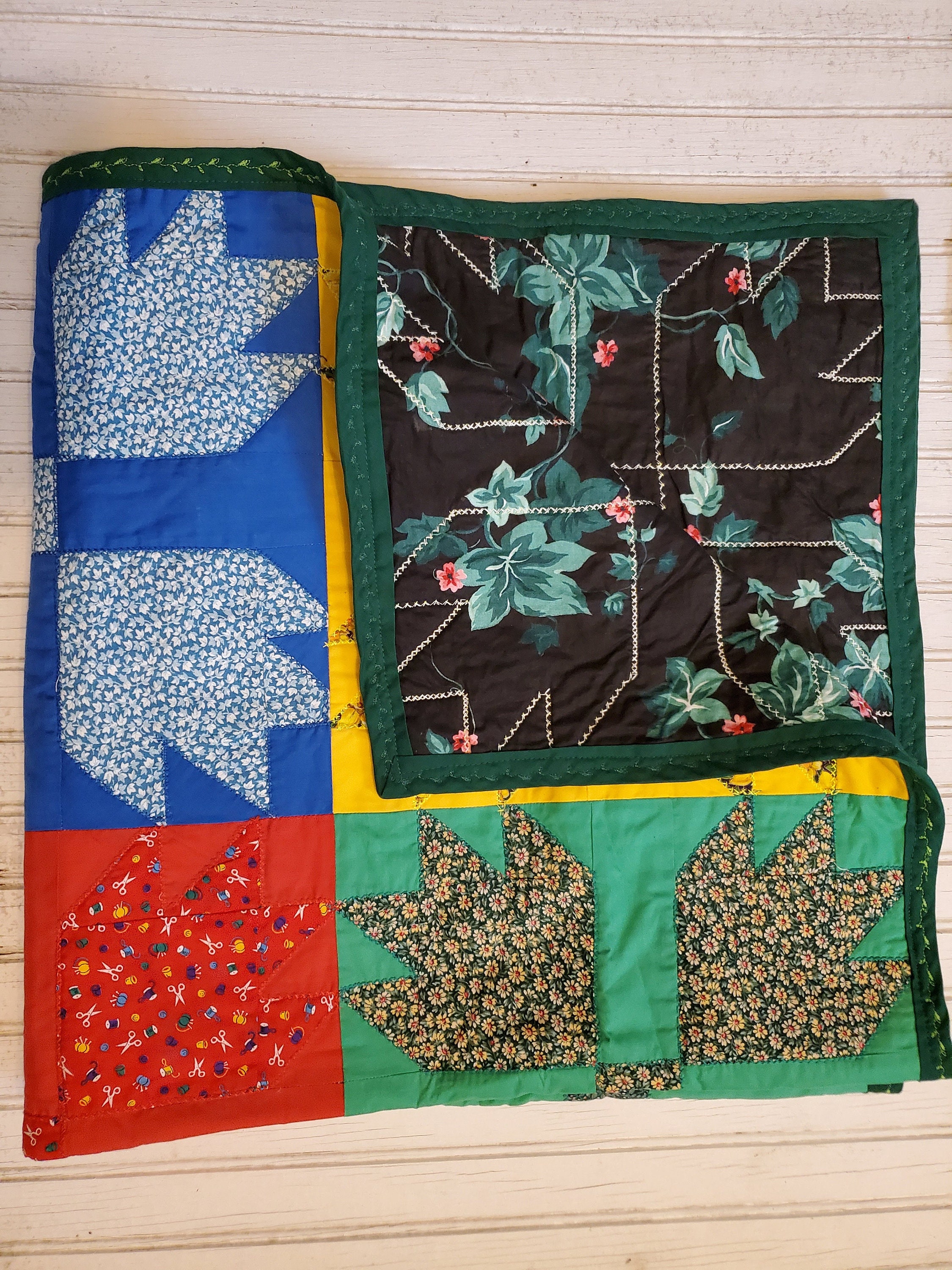 Bright Colored Patchwork Quilt Hanging or Display Quilt-folk | Etsy