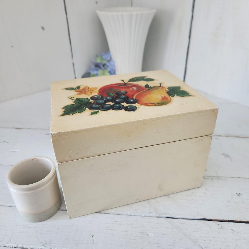 Painted Recipe Box - Etsy