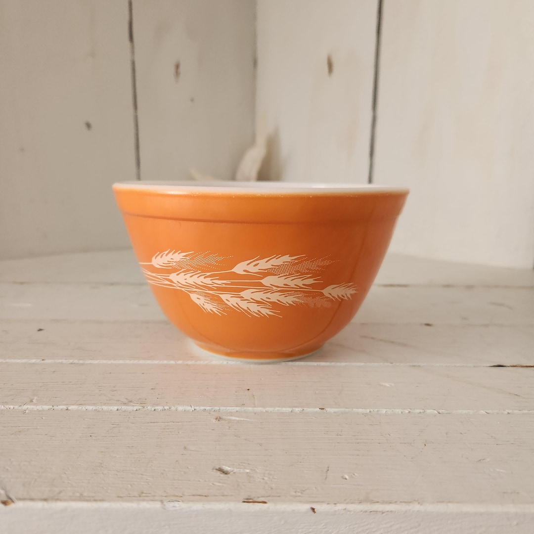 Vintage Pyrex Mixing Bowl-autumn Harvest Pattern - 1980s Pyrex - 401 1 ...