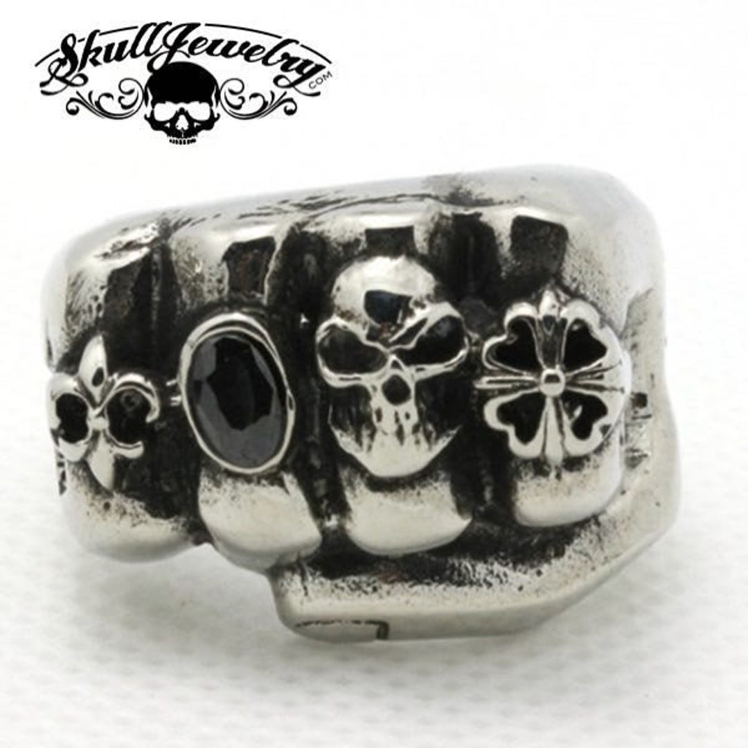 Grip of Steel - Stainless Steel Fist Ring 435 - Etsy