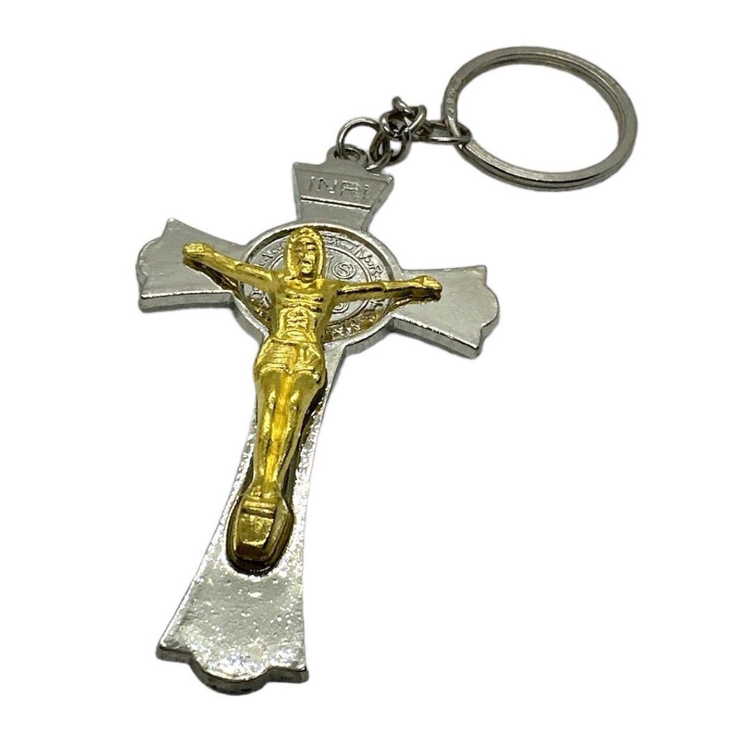 Gold Jesus on Crucifix Keychain (#kc006) - Etsy