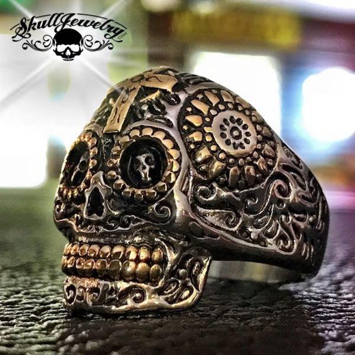 El Dios Sol - Son God Skull Ring (#726) - Etsy