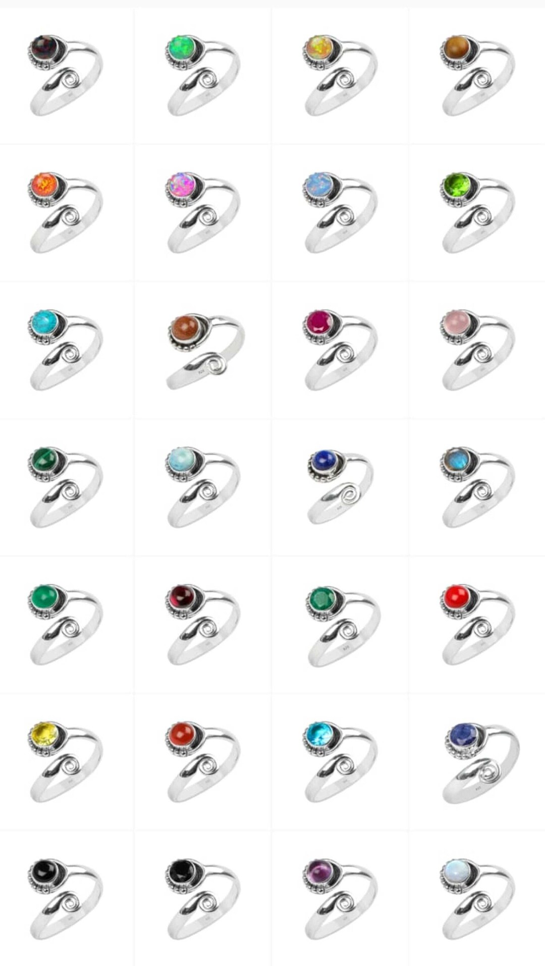 Gemstone Toe Ring for Women Toe Rings Adjustable 925 - Etsy