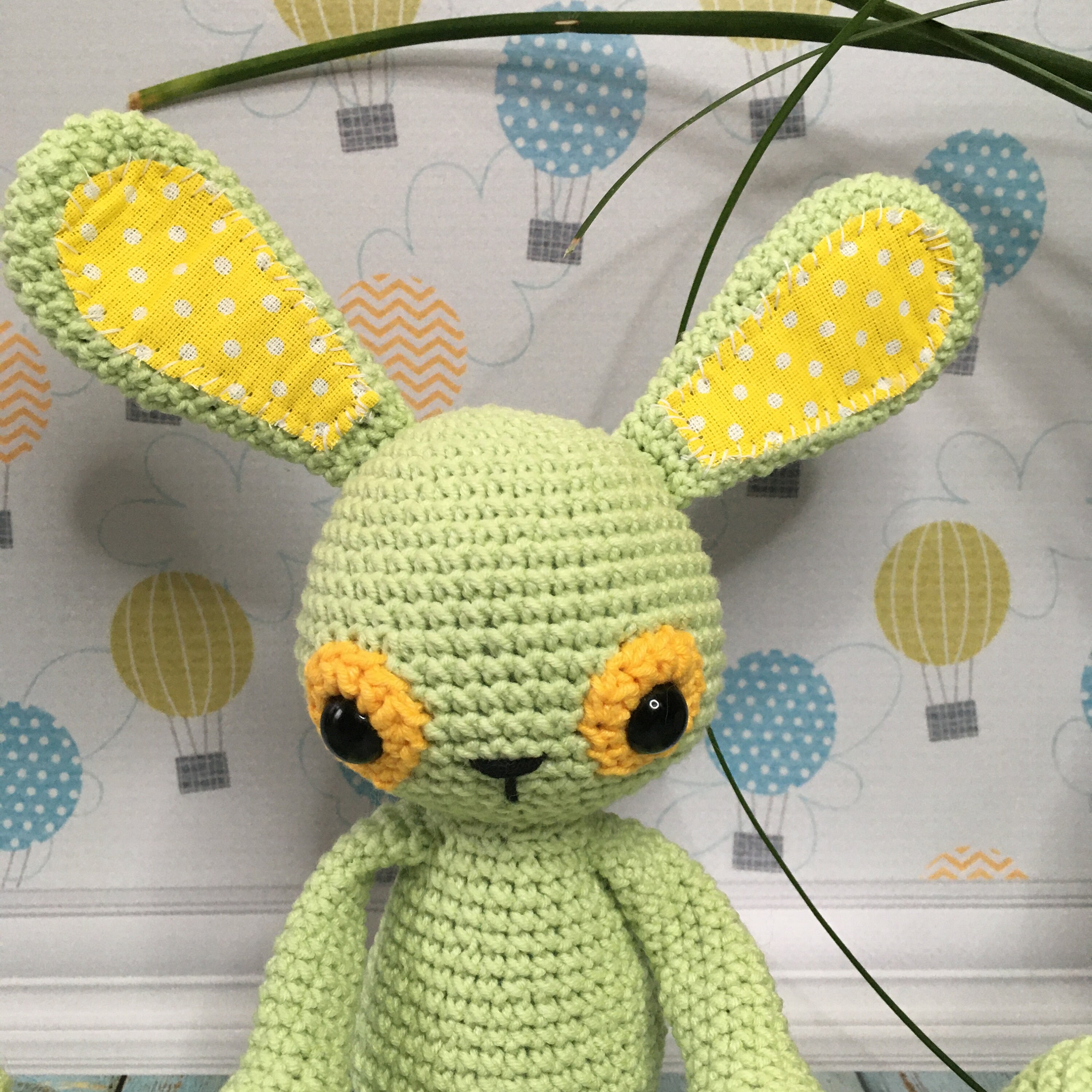 Green cute bunny toy plush crochet stuffed rabbit animal | Etsy
