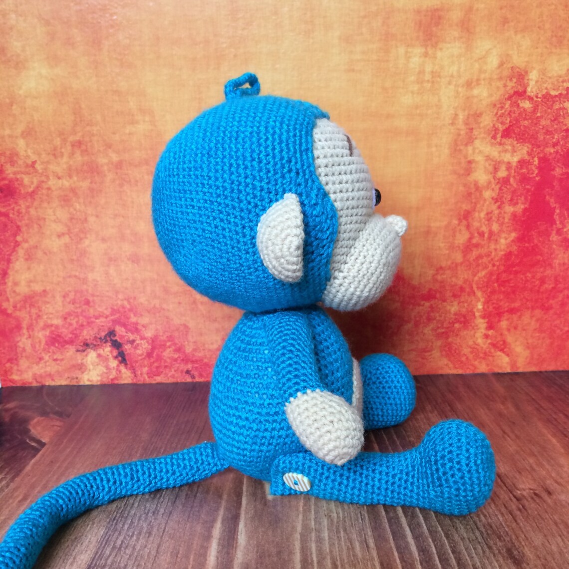 Cute Blue Monkey Toy for Baby Boy and Girl Stuffed Safari | Etsy