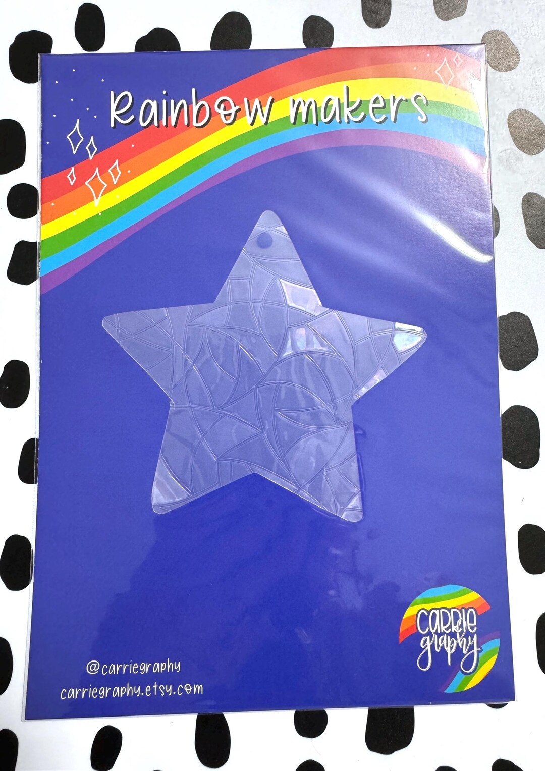 Star Shaped Rainbow Maker, Sun Catcher, Suncatcher Sticker, Window ...