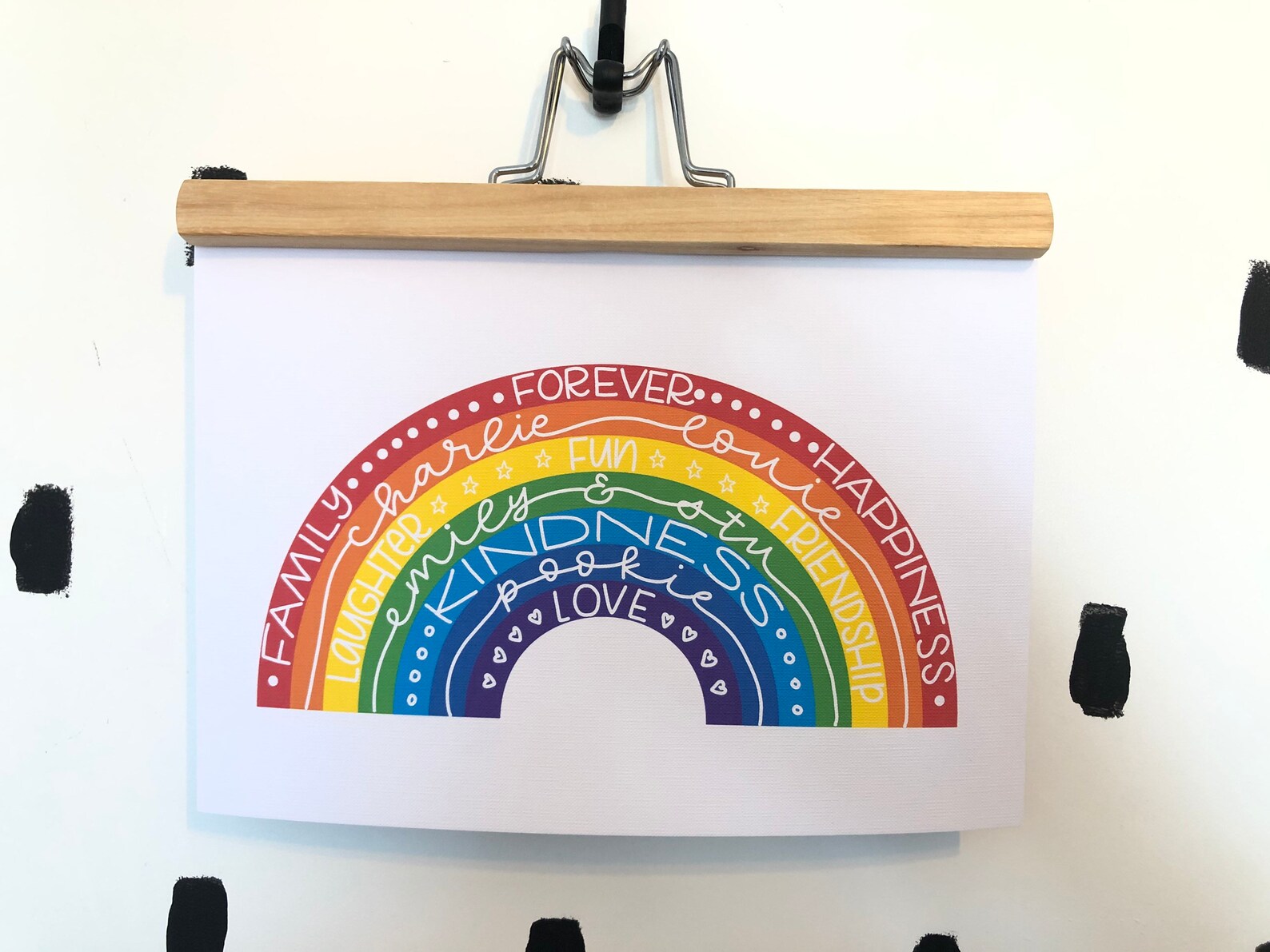Rainbow Family Tree Print Personalised rainbow print Family | Etsy