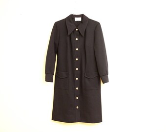 Navy Long Coat - Etsy