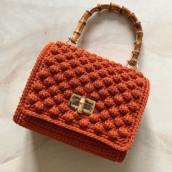 Orange Handbag - Etsy