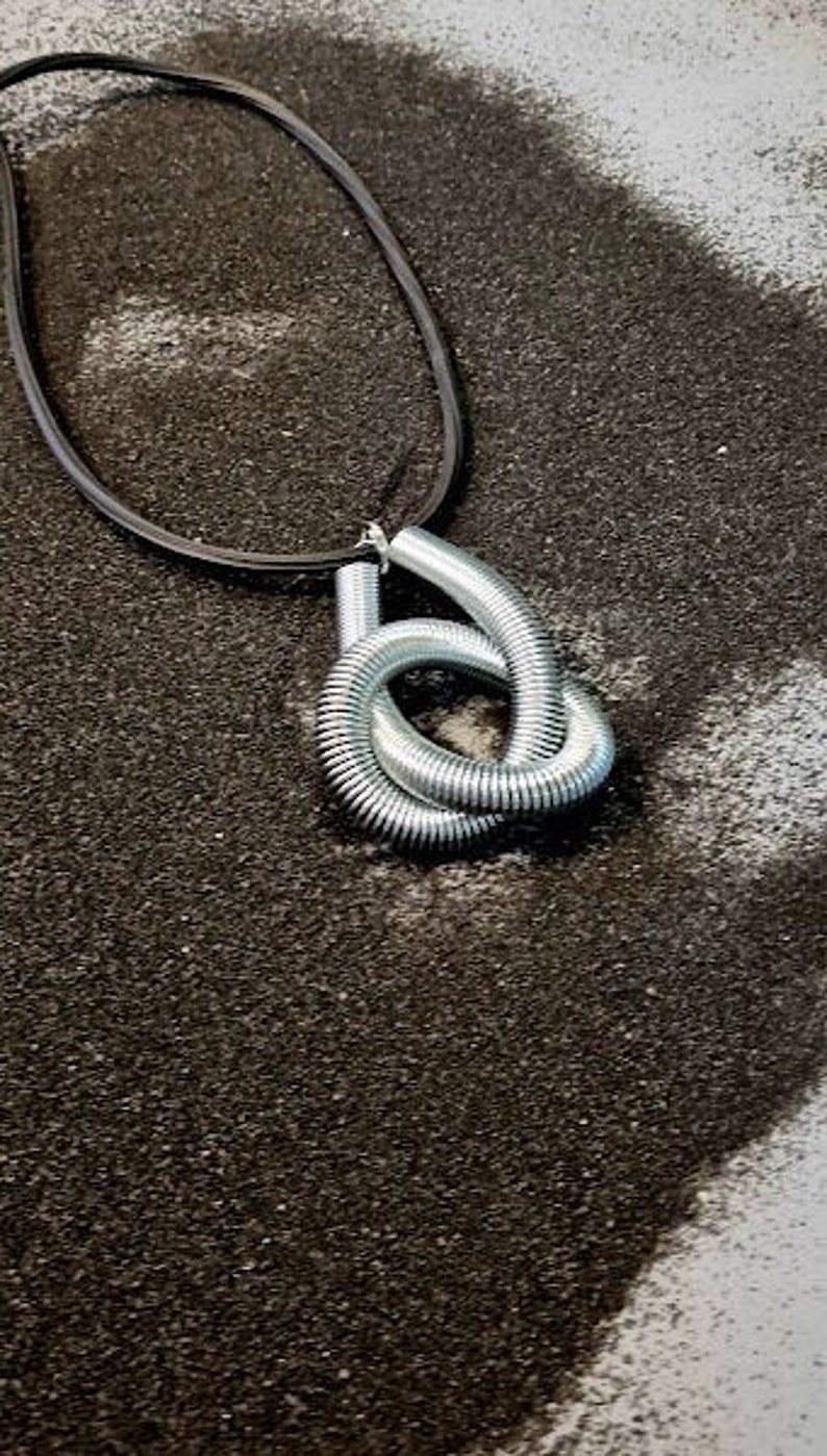 Contemporary Silver Statement Pendant Necklace, Silver Chunky Pendant ...