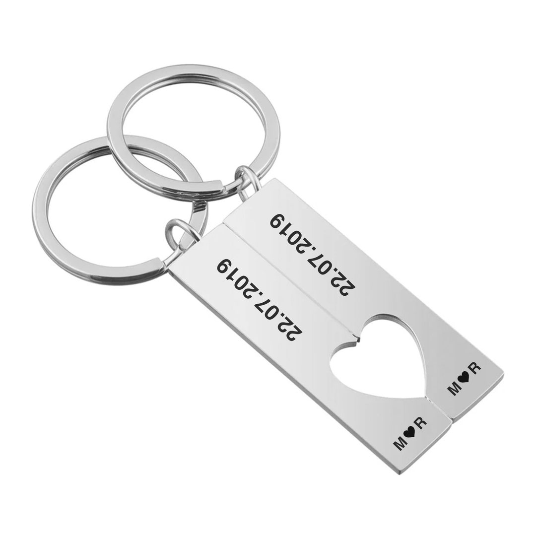 Personalized Keychain | 2 Pieces | Keychain With Name | Partner Gift ...