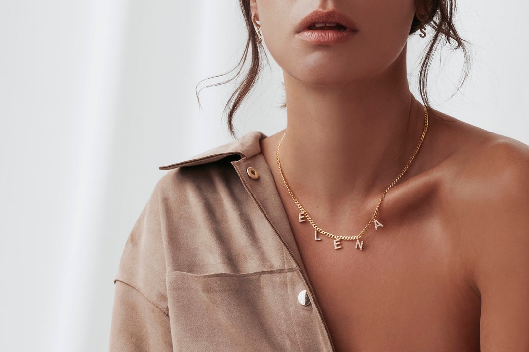 Letter Chain I Name Chain I Necklace Ladies I Chain With Name Made of ...