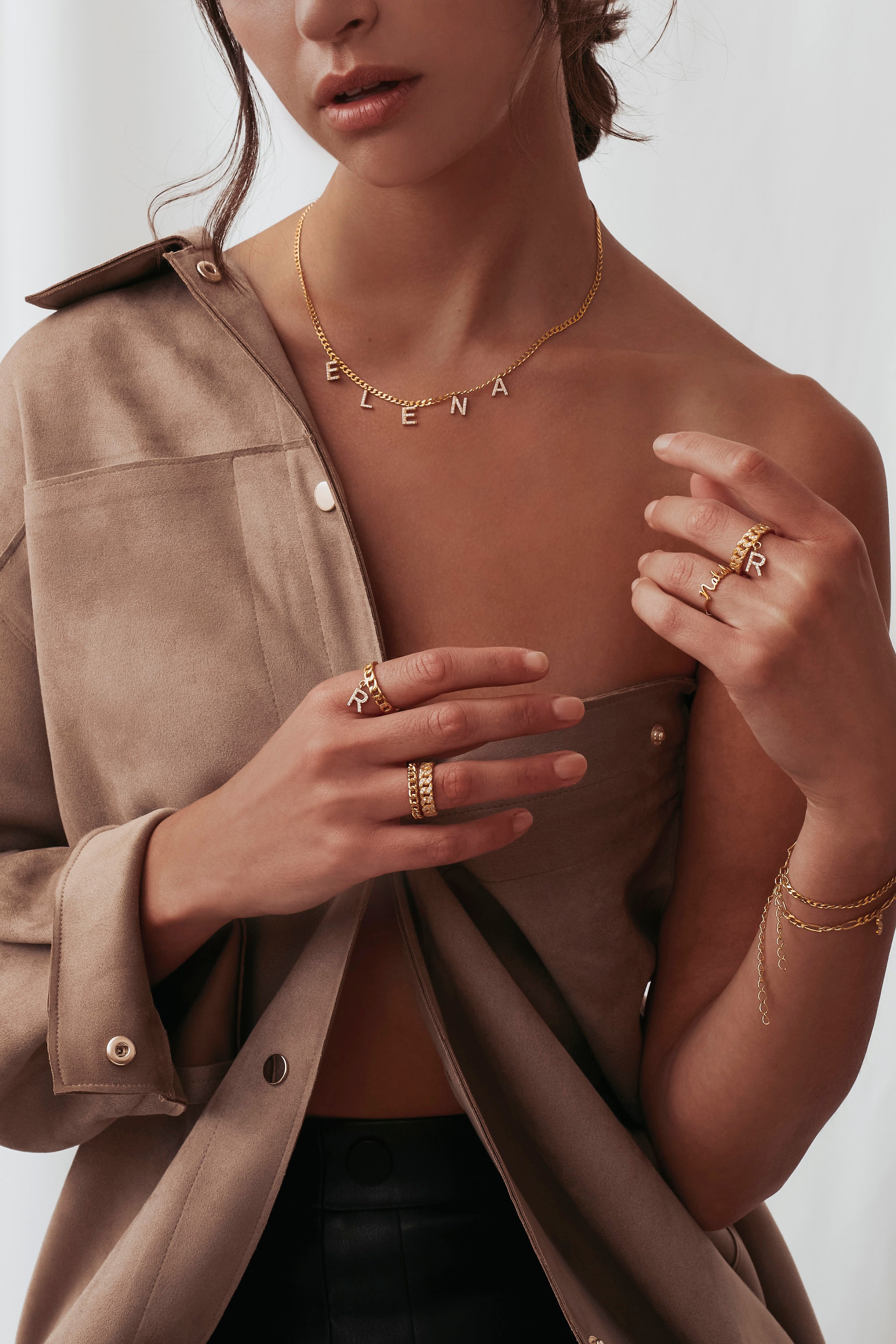 Letter Chain I Name Chain I Necklace Ladies I Necklace With | Etsy