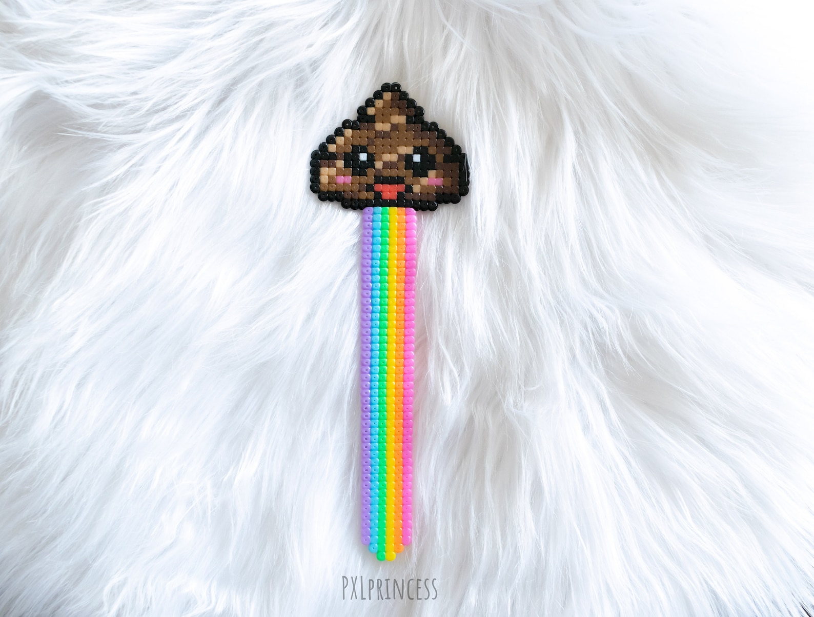 Poop Emoji Bookmark Pixel Art Cutei Hama Perler Beads Reading - Etsy
