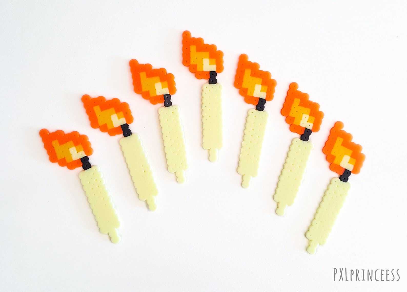Birthday Candle Pixel Art Cake Topper 8bit Birthday Candle Hama Perler ...