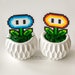 Pixel Plant in a Pot Fire Flower & Ice Flower Perler Super Mario Hama ...