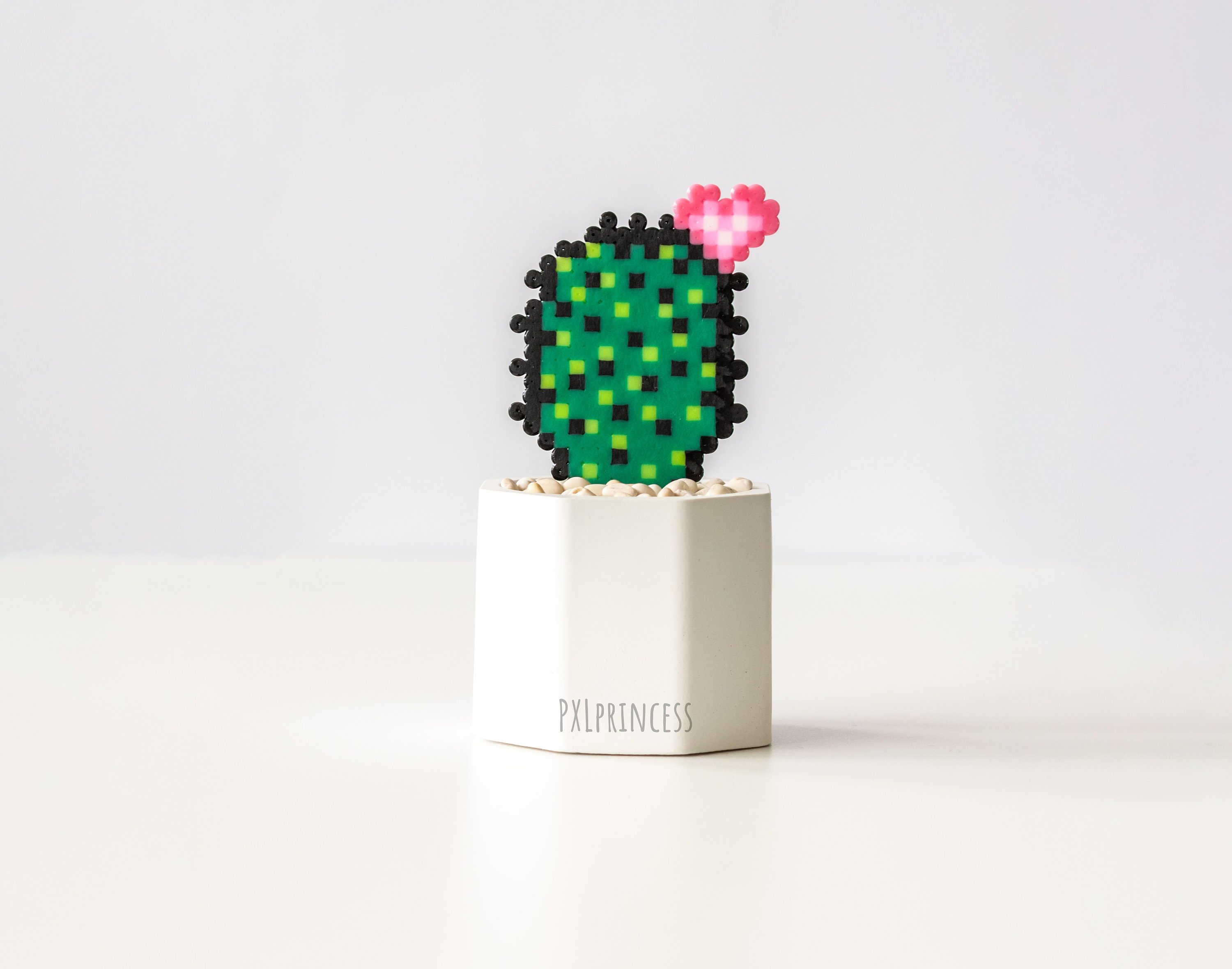 Pixel Plant in Concrete Pot Pixel Cactus Faux Cacti Pixel Art - Etsy