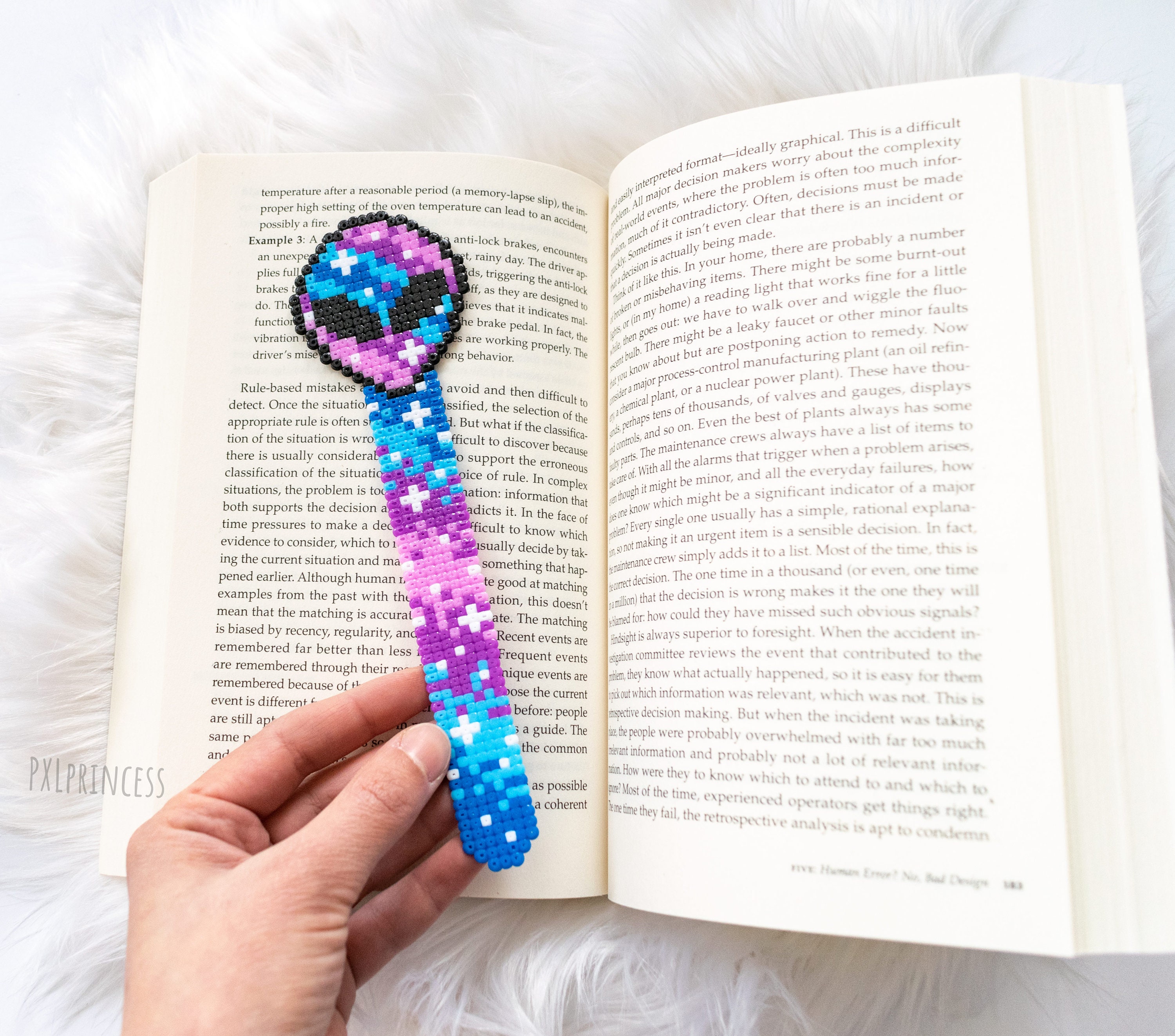 Galaxy Bookmark Alien Ufo Bookmark Outer Space Lover Pixel Art - Etsy