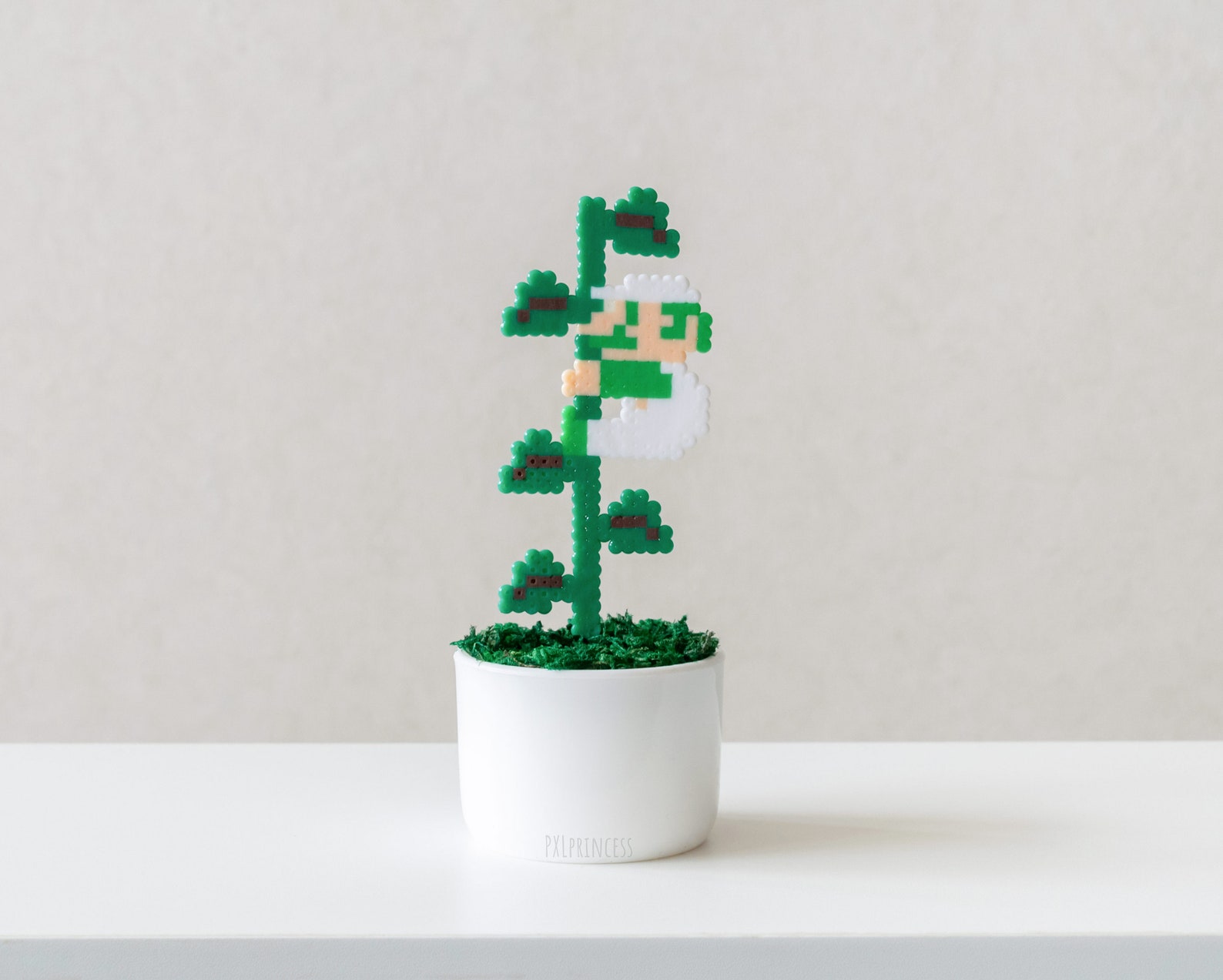 Super Mario Vine Pixel Plant in a pot Potted plant perler | Etsy