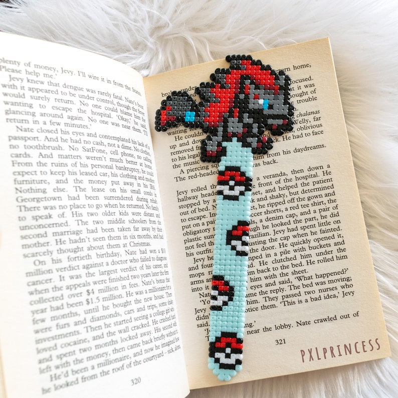 Zoroark Umbreon Bookmark Pixel Art Bookmark Hama Perler Beads Bookworm ...