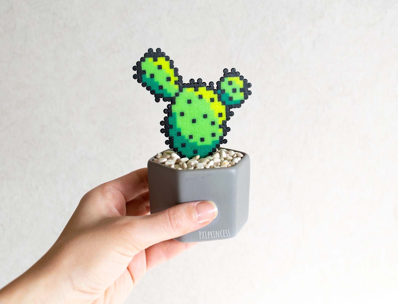 Cacti Hexagon Pixel Art Succulent Perler Hama Cactus Pixel - Etsy