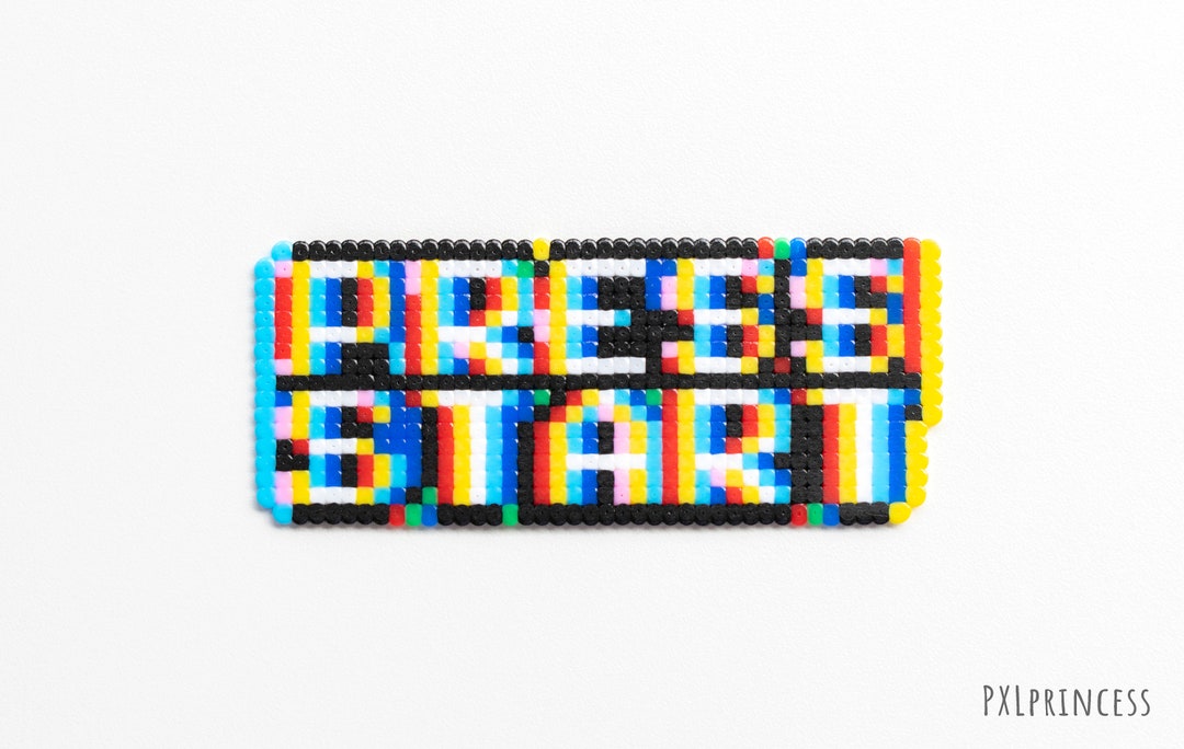 Press Start Nerd Game Over Perler Hama Beads Fridge Magnet | 3D | 8 Bit ...