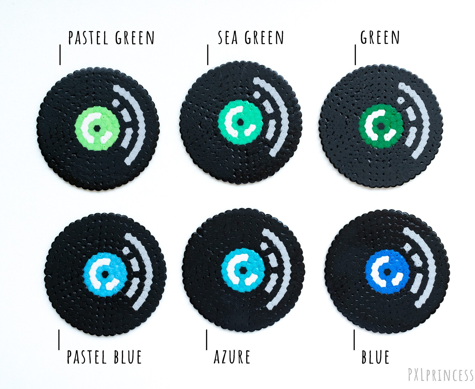 Vinyl Coaster Retro Classic 70s 80s Home Decor Pixel Vinyl Record ...