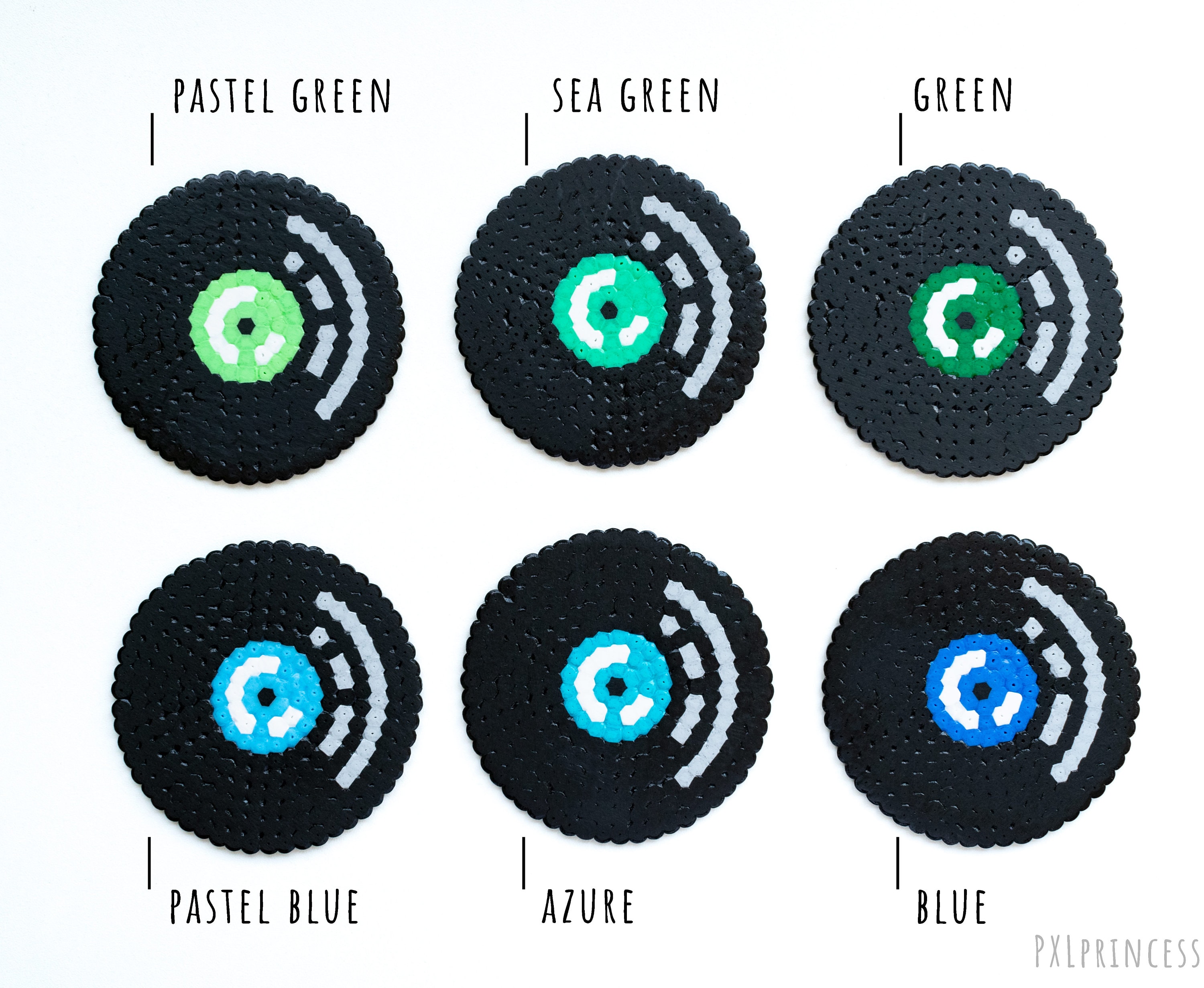 Vinyl Coaster Retro Classic 70s 80s Home Decor Pixel Vinyl Record ...