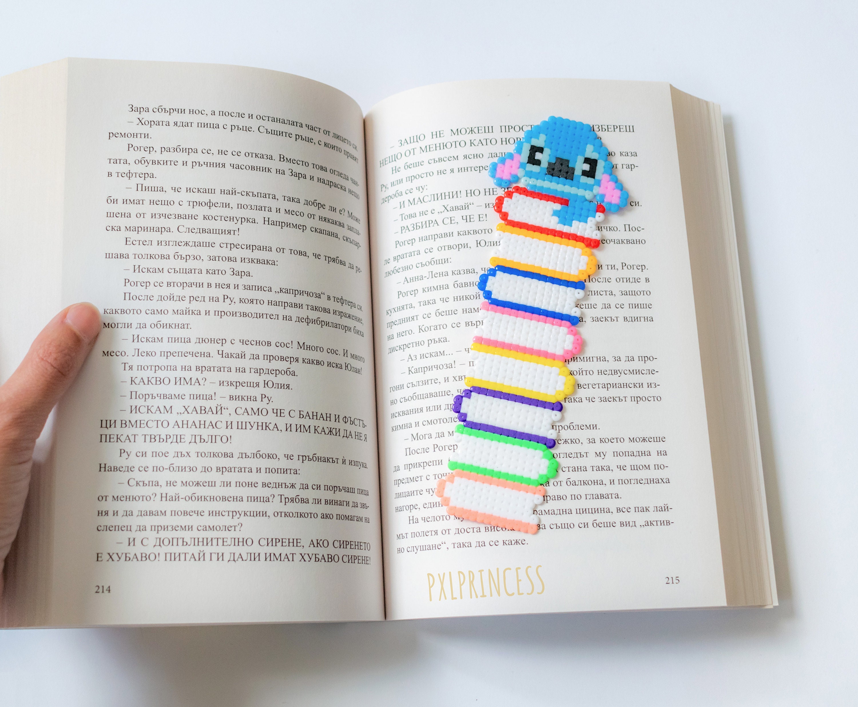 Cute Bookmark Pixel Art Hama Perler Beads Stationery Bookworm - Etsy