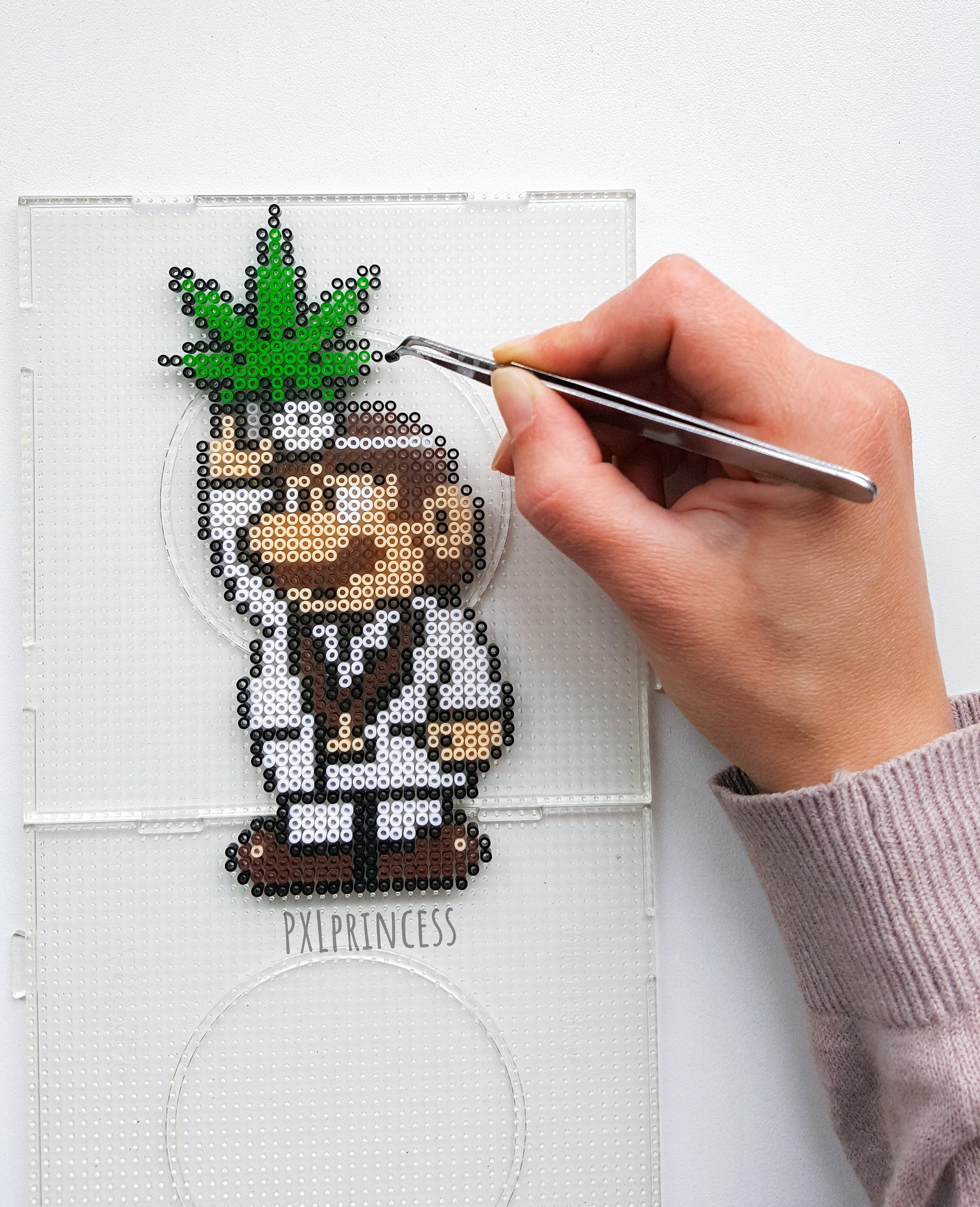 Pixel Plant in a Pot Dr Mario Stoner Perler Super Mario | Etsy