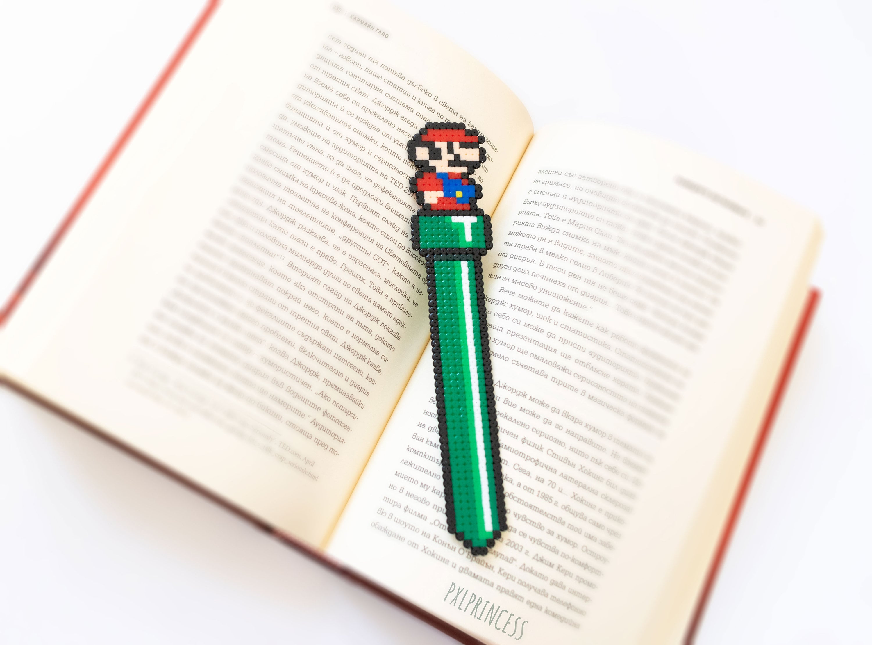 Super Mario Bookmark pixel art Nintendo Hama Perler cuentas de - Etsy ...