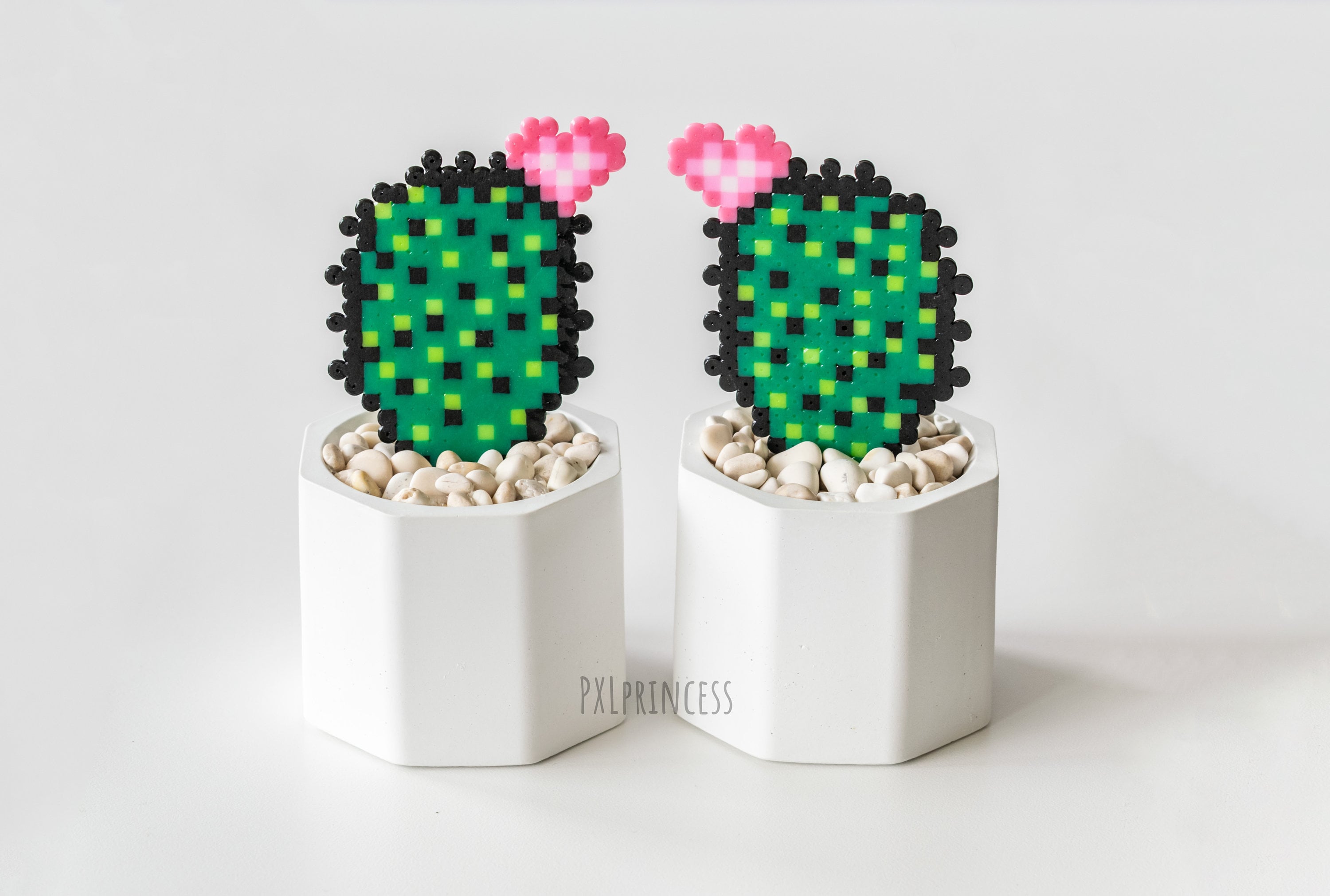 Pixel Plant in Concrete Pot Pixel Cactus Faux Cacti Pixel Art - Etsy