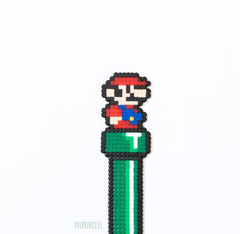 Super Mario Bookmark Pixel Art Nintendo Hama Perler Beads - Etsy
