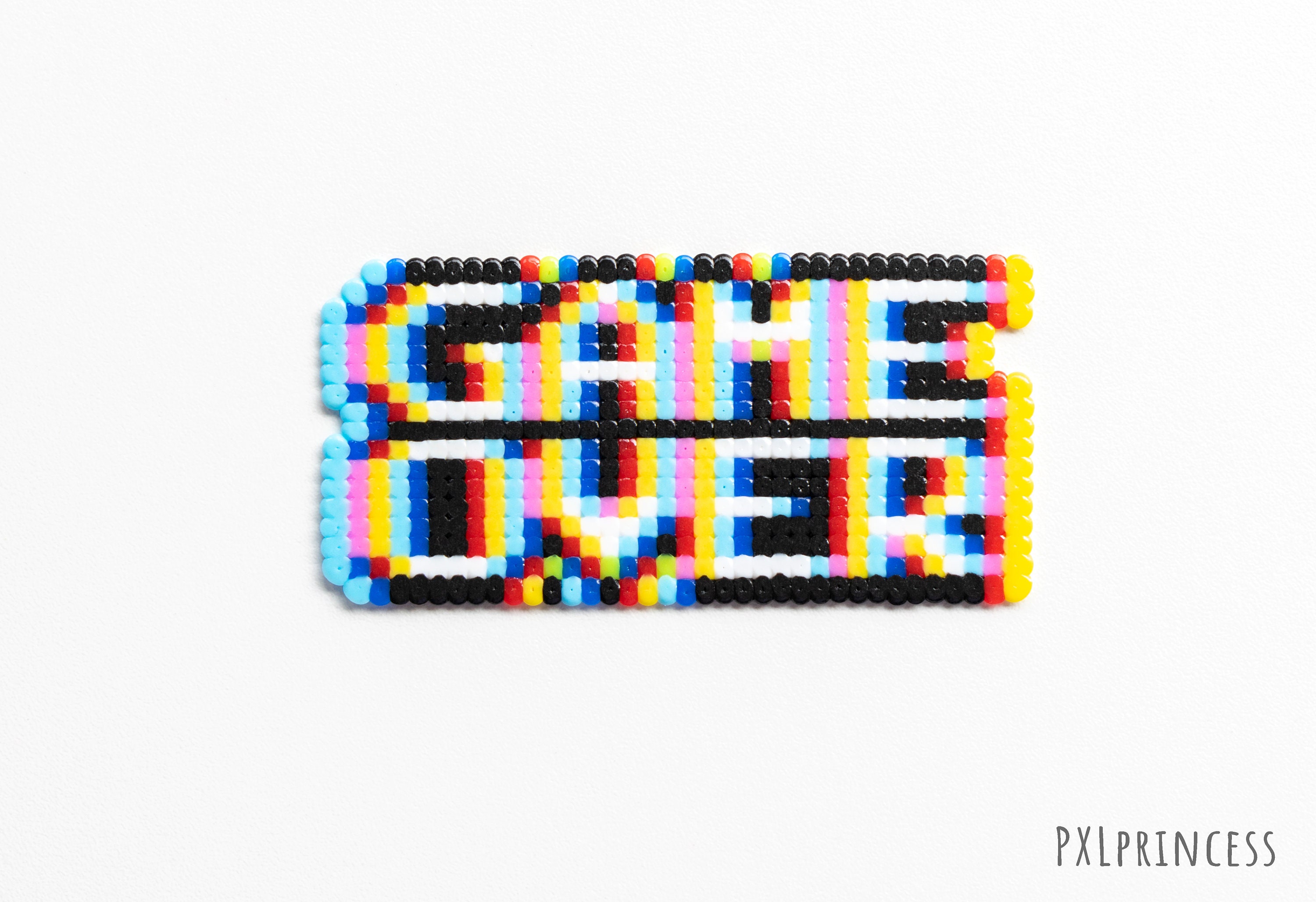 Game Over Press Start Nerd Perler Hama Beads Keychain 3D 8 bit game ...