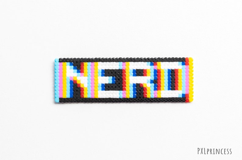 Game Over Press Start Nerd Perler Hama Beads Keychain 3D 8 Bit - Etsy