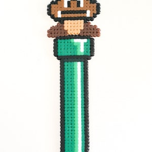 Super Mario Yoshi Bookmark Pixel Art Piranha Nintendo Hama Perler Beads ...