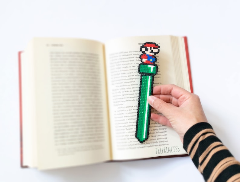 Super Mario Bookmark Pixel Art Nintendo Hama Perler Beads - Etsy Canada