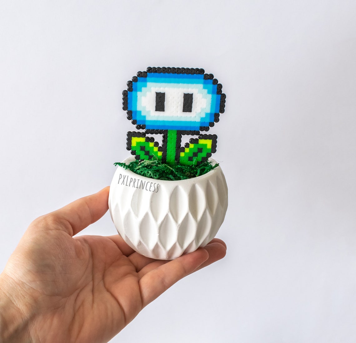 Pixel Plant in a Pot Fire Flower & Ice Flower Perler Super - Etsy