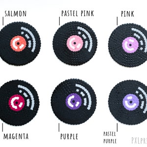 Vinyl Coaster Retro Classic 70s 80s Home Decor Pixel Vinyl Record ...