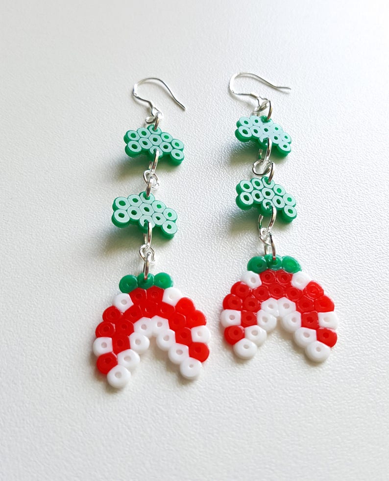 Piranha Plant Earrings Mario Earrings 8 Bit Pixel Art Nintendo - Etsy