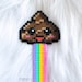 Poop Emoji Bookmark Pixel Art Cutei Hama Perler Beads Reading Library ...