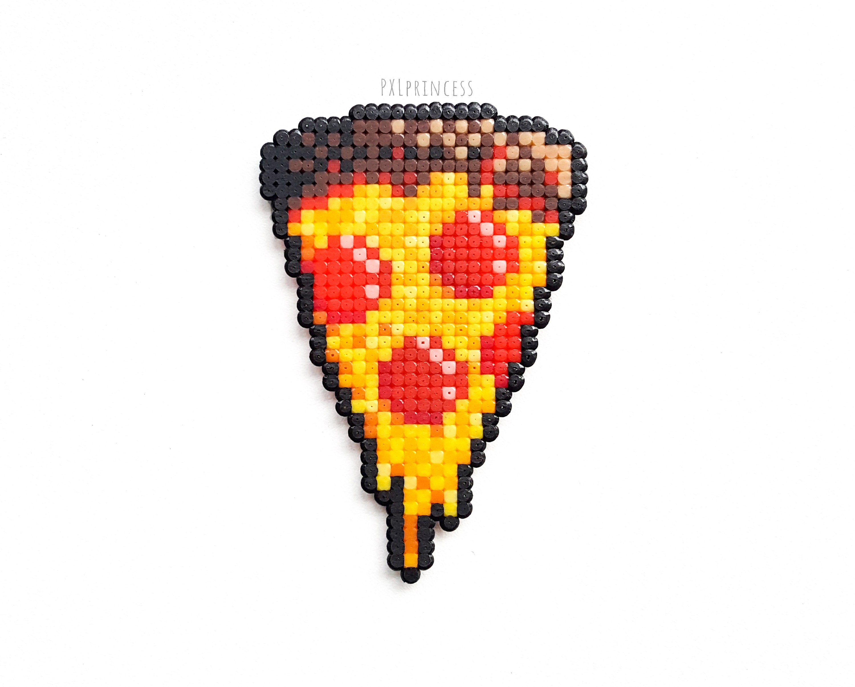 Pizza Magnet Hama Perler Beads Office Decor Pizza Lover Gift - Etsy Canada